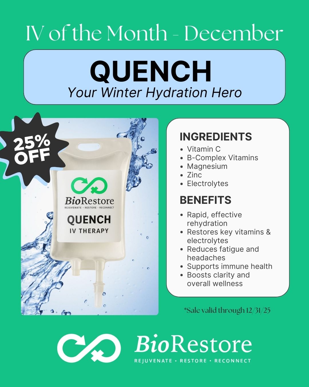 IV Therapy Drip of the Month – Quench - BioRestore Health
